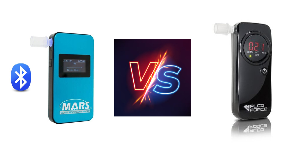 Porovnanie testerov Alcovisor Mars v2 a AlcoForce Professional